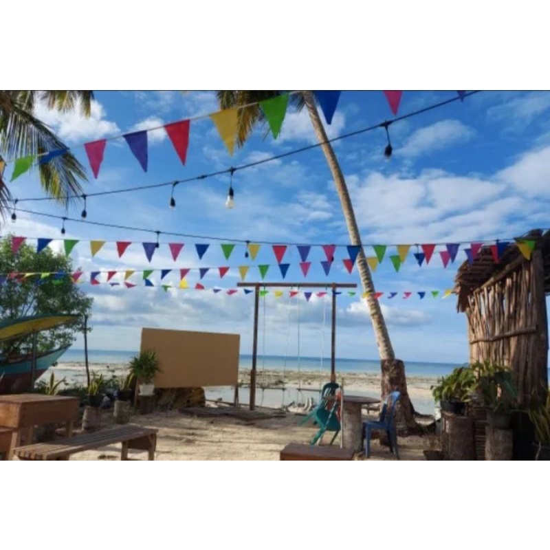 Jual Bendera segitiga kain,bendera segitiga warna warni,bendera merah ...