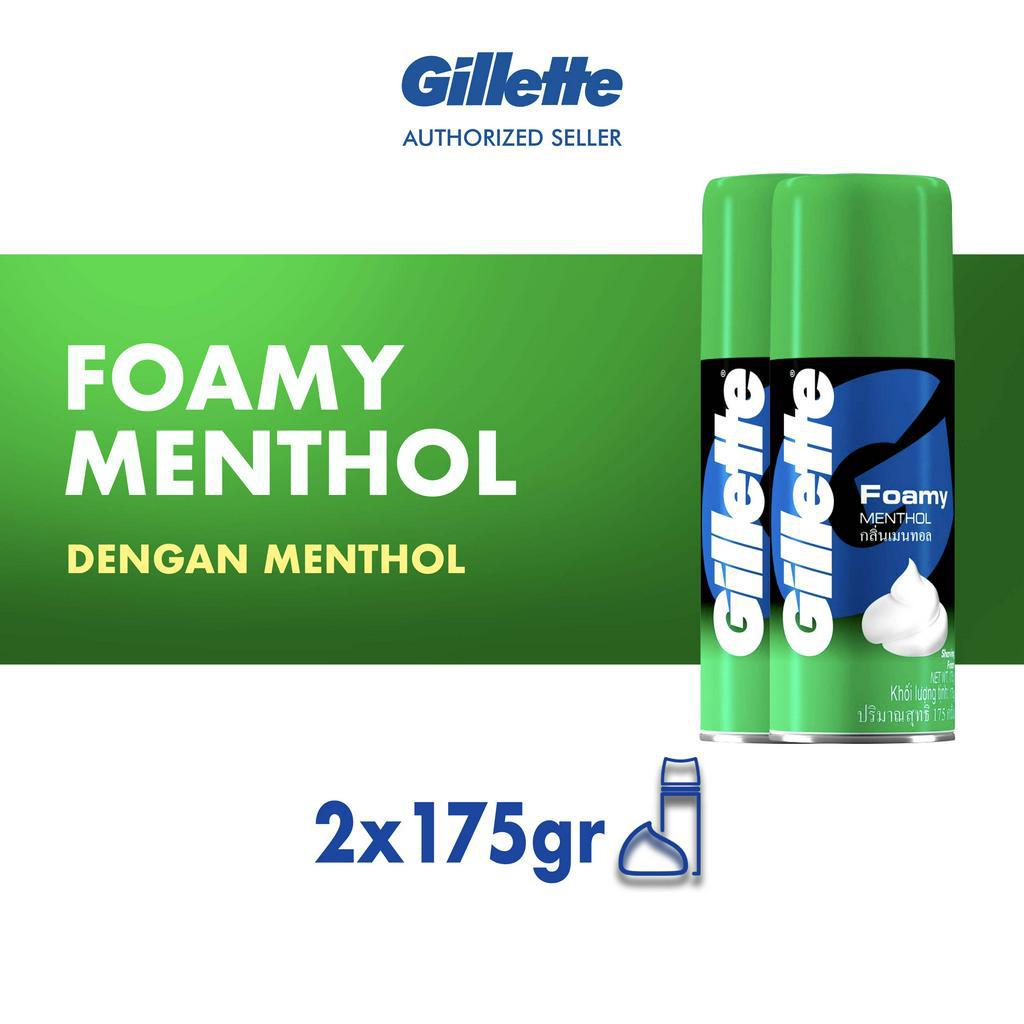 Jual Gillette Shaving Foam Mentol 2 x 175 gr | Shopee Indonesia