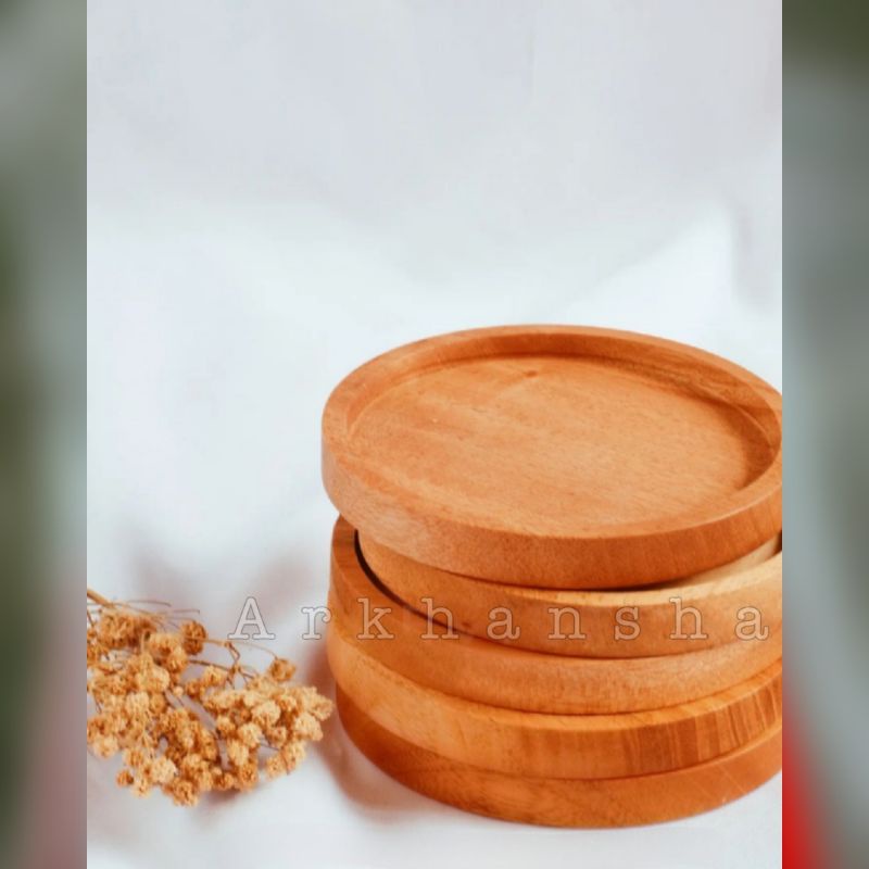 Jual Coster kayu mahoni,tatakan kayu,alas gelas kayu UK 10 CM | Shopee ...
