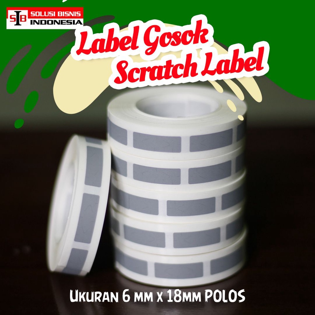 Jual Label Gosok Scratch Stiker uk 6 x 18mm POLOS | Shopee Indonesia