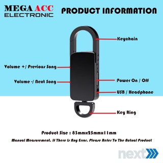 Jual Voice Recorder Mini Keychain 8 Gb + Mp3 Player - Alat Perekam ...