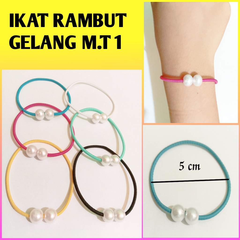 Jual KARET IKAT RAMBUT ATAU KUNCIRAN BISA JADI GELANG MUTIARA | Shopee ...