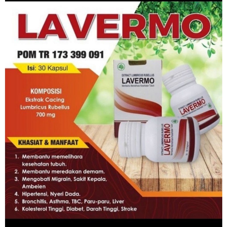 Jual lavermo kapsul cacing tipes DBD extra kapsul cacing vermin ...
