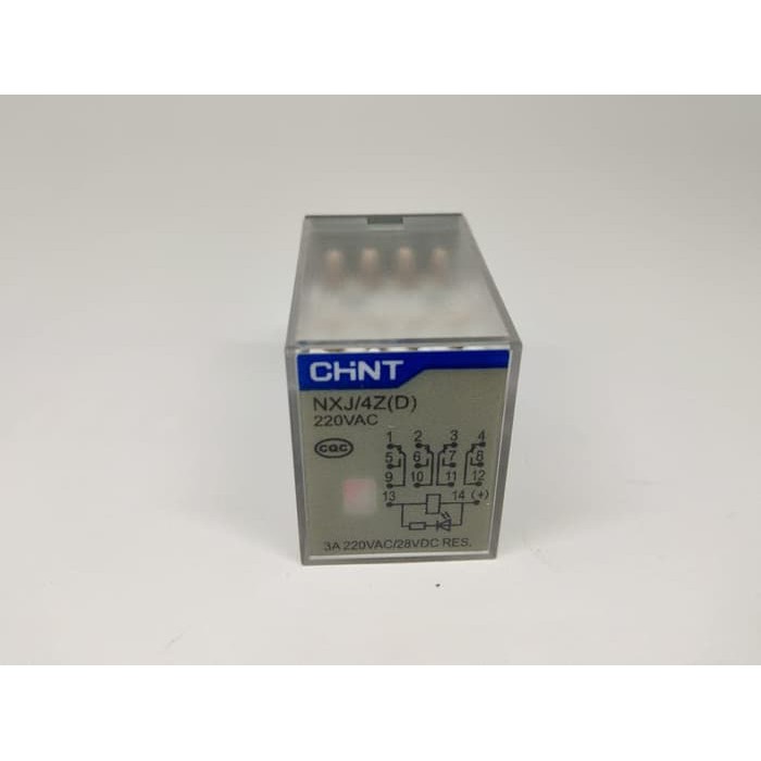 Jual Relay With Indicator LED NXJ-24 48 220 VAC-4Z1 4NO 4NC 14 Pin ...