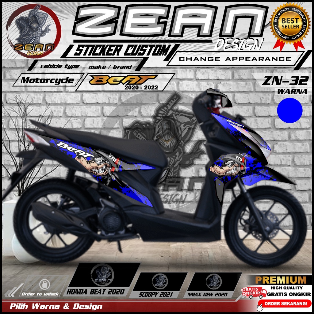 Jual Decal Sticker Variasi All New Honda Beat Deluxe 2020 2021 2022 ...