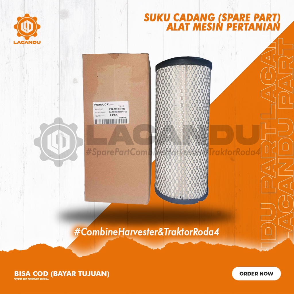 Jual KA FILTER AIR KUBOTA / FILTER UDARA DC60 59800-26110 UNTUK COMBINE ...
