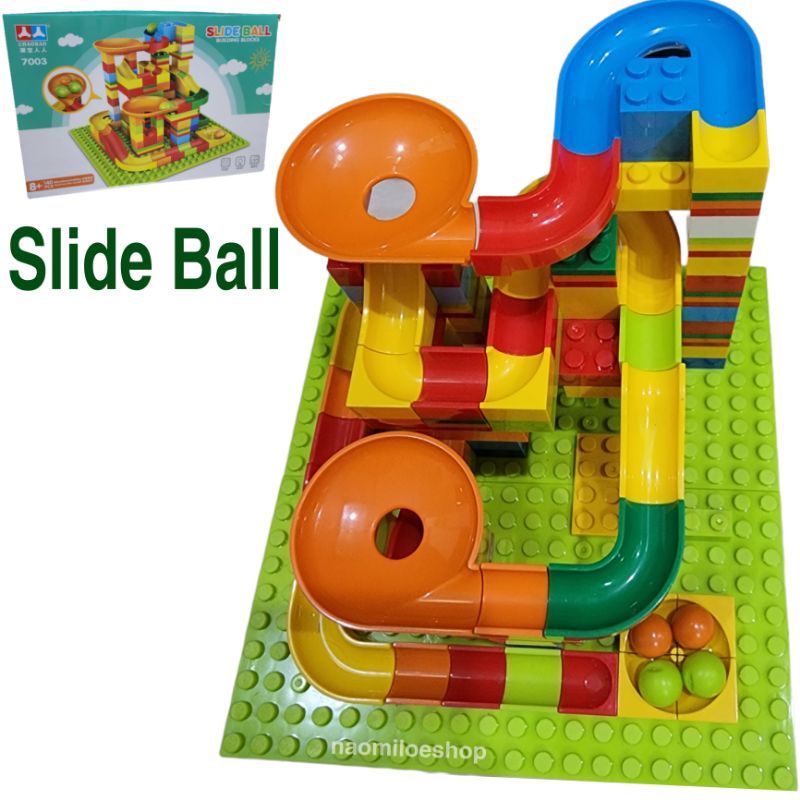 Jual SLIDE BALL 140pc Mainan bola seluncuran Mainan Building Brick ...