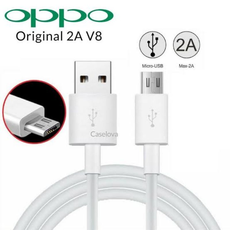 Jual Kabel Data OPPO Micro USB 2A Original - OPPO F1s F5 F1 A37 A57 A39 ...