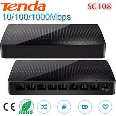 Jual TENDA SG108 GIGABIT DESKTOP SWITCH HUB 8 PORT | Shopee Indonesia