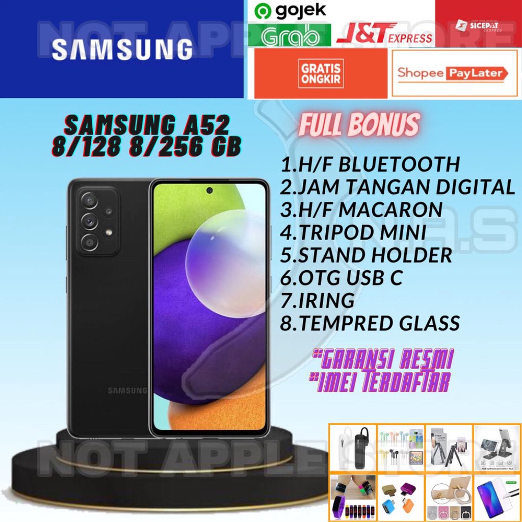 Jual SAMSUNG A52 RAM 8/128GB 8/256GB NEW BARU GARANSI RESMI | Shopee Indonesia