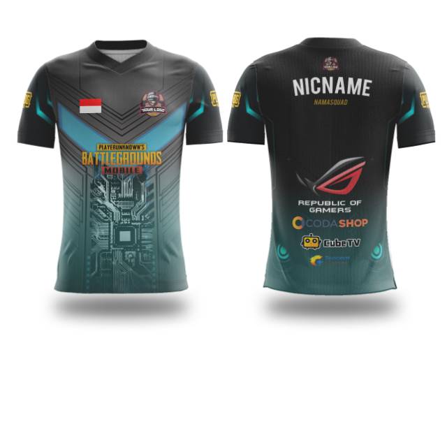 Jual Kaos Game Jersey Esport PUBG COD mobile legend freefire custom ...