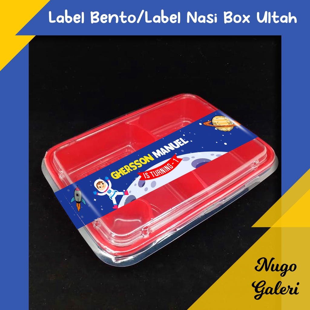 Jual LABEL BENTO/LABEL NASI BOX ULTAH/AQIQAH | Shopee Indonesia