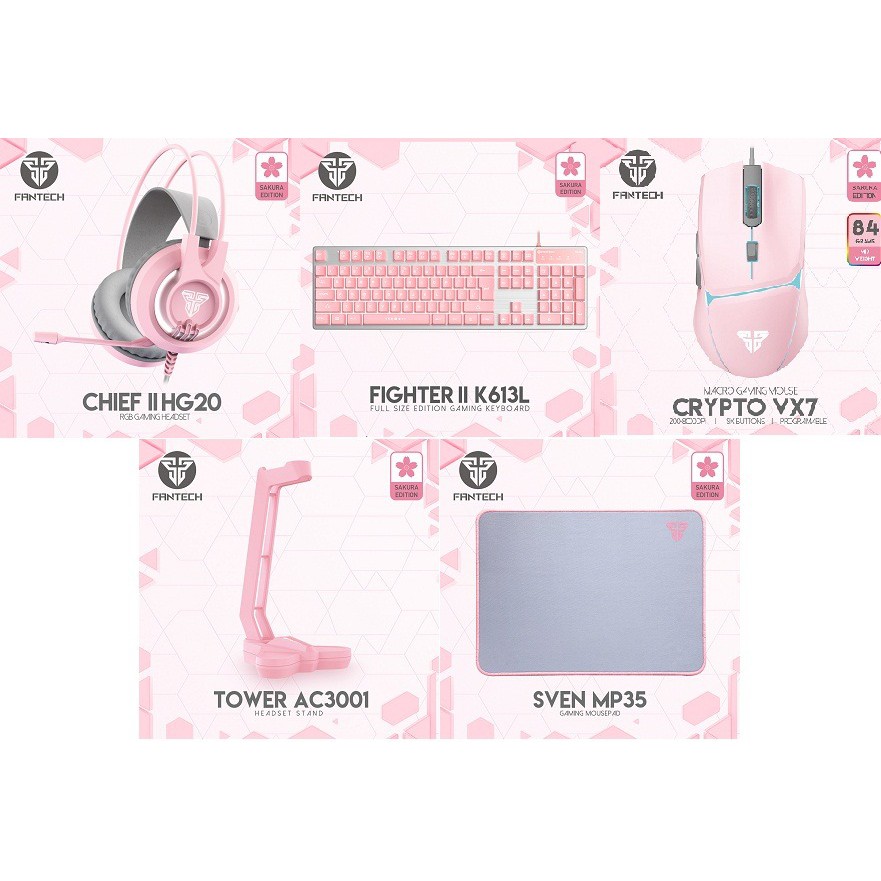 Jual Fantech Sakura Lite Edition Bundle Set Gaming Gear | Shopee Indonesia