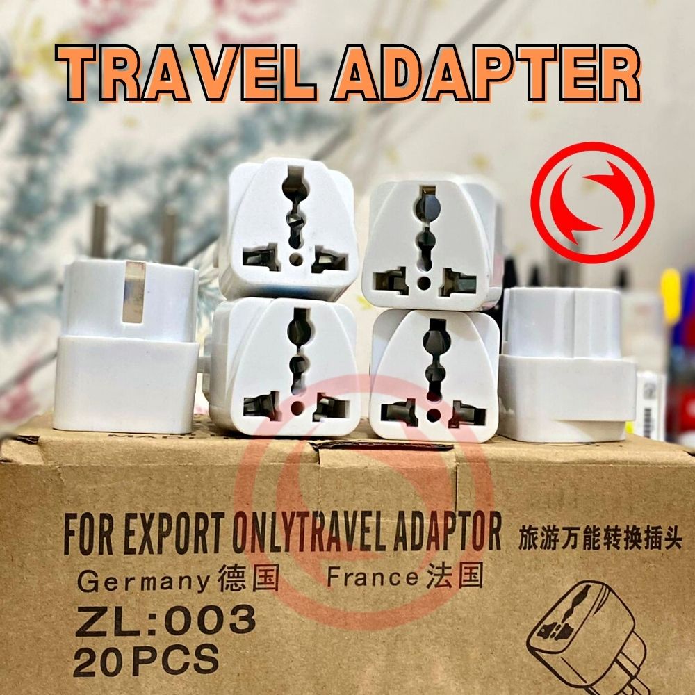 Jual Adaptor Travel Colokan Kaki 3 Ke Kaki 2 / Adapter Steker/ Over Steker/ Adaptor Colokan ...