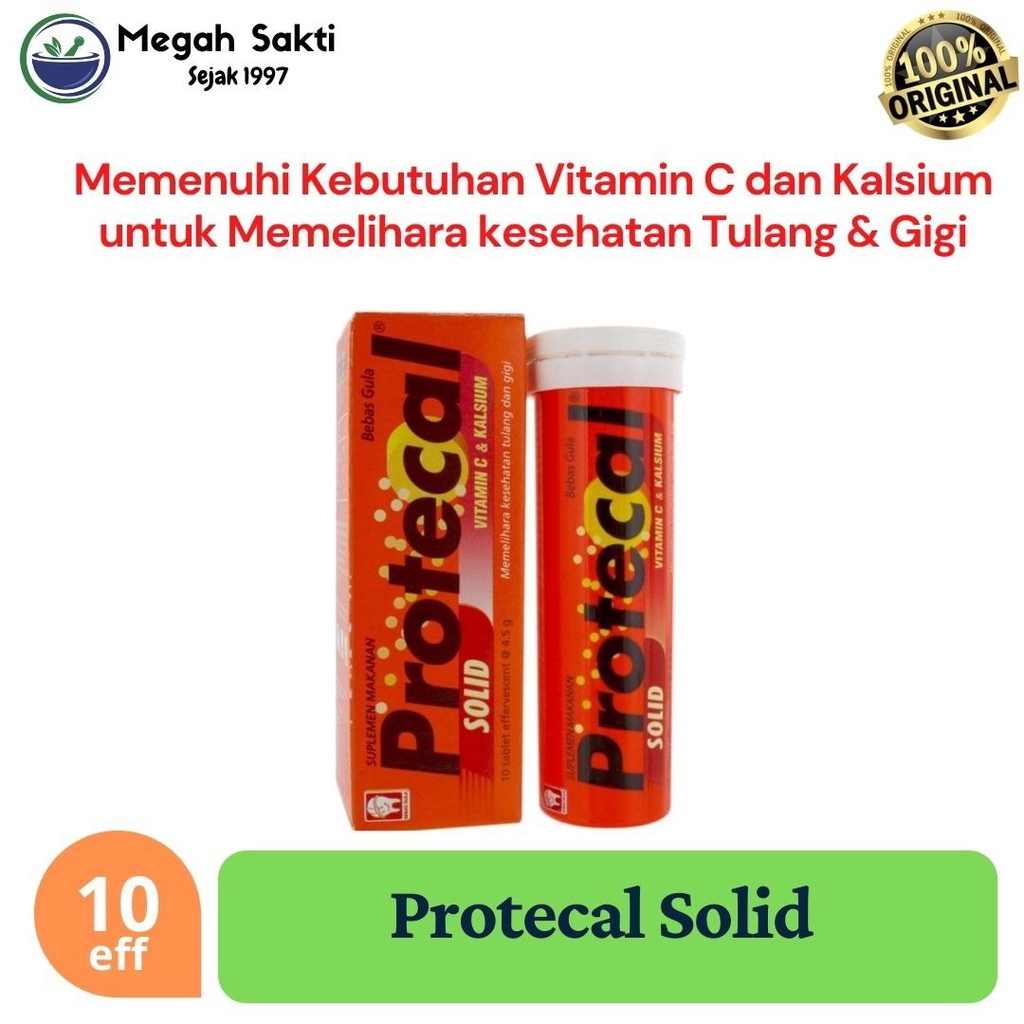 Jual Protecal Solid Vitamin Tube isi 10 Tulang dan Gigi | Shopee Indonesia