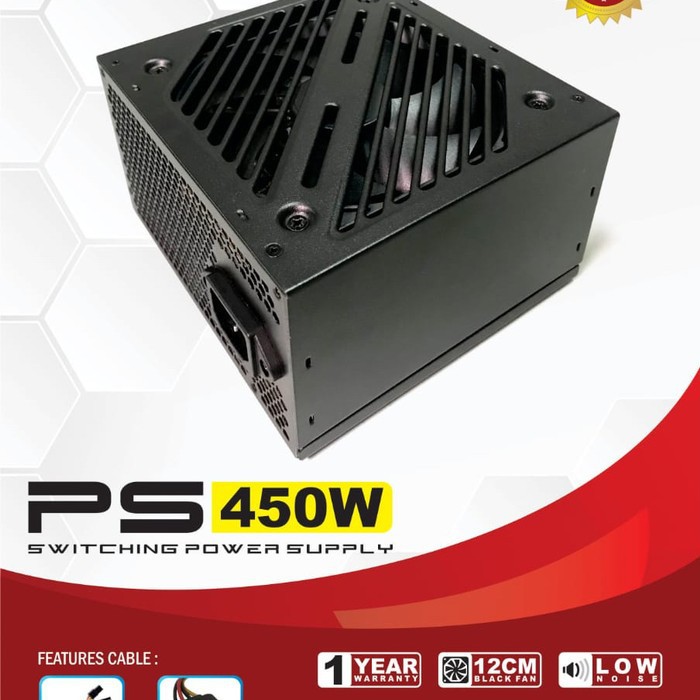 Jual POWER SUPPLY KOMPUTER SIMBADDA ORI MURAH RUMAH KANTOR 450W PSU ...