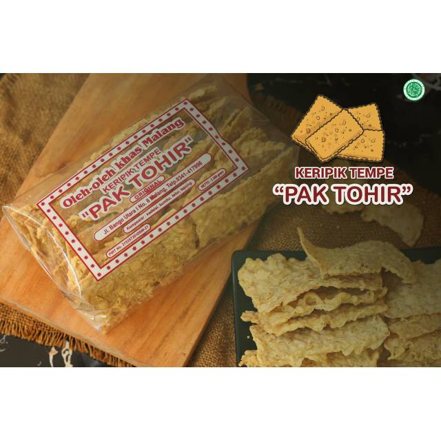 Jual 1 paket isi 5 pcs Keripik tempe Pak Tohir oleh - oleh khas Malang ...
