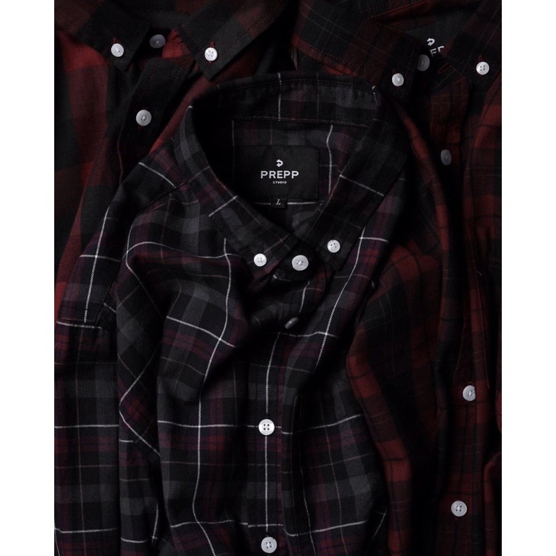 Jual PREPP STUDIO | ULTIMATE FLANNEL MAROON SIZE M | PREPP STUDIO ...