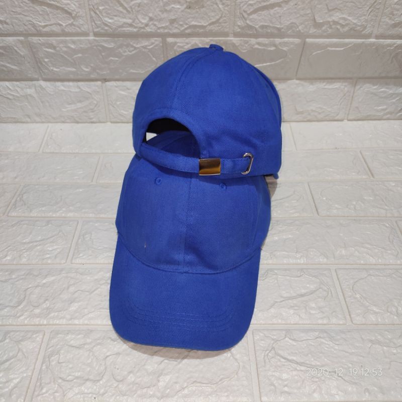 Jual topi polos bahan Rafael denim pengatur ukuran cakop jepit | Shopee ...