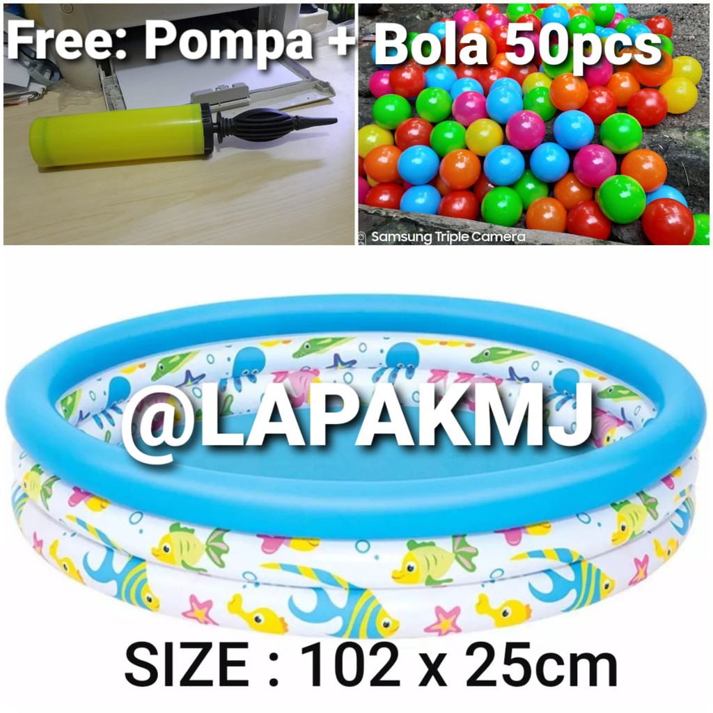 Jual Bestway Kolam Renang Anak Mandi Bola Ocean Pool 102 x 25 cm ...