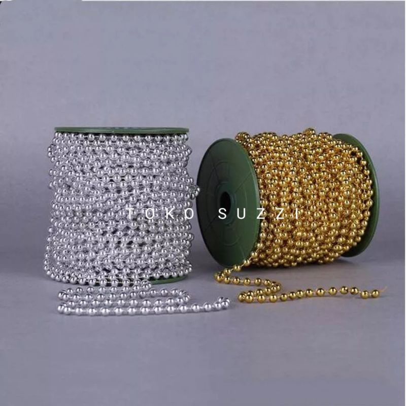 Jual Mote lada renteng gold silver 3mm per yard (Minimal belanja 10rb ...