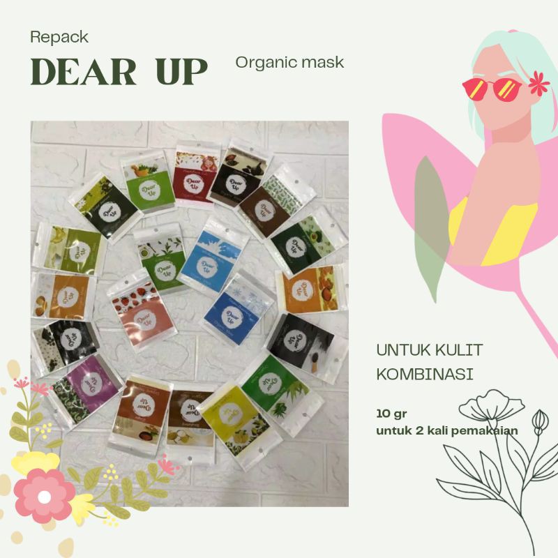 Jual Repack Dear Up (organic mask) | Shopee Indonesia