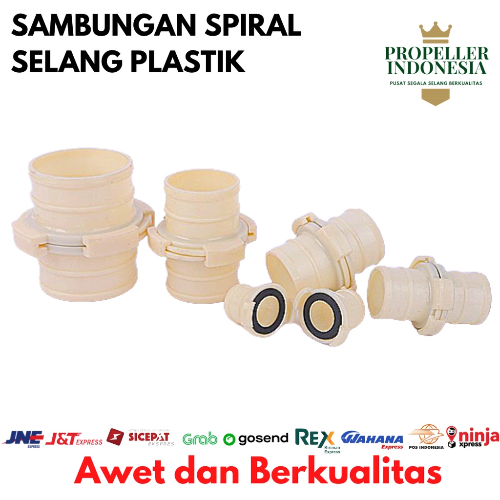 Jual Sambungan Spiral Selang Drip Sambungan Selang Irigasi 2 - 4Inch ...