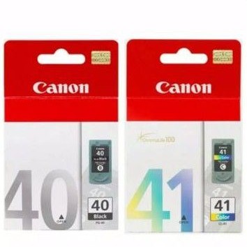 Jual tinta cartridge Canon 40 black + Canon 41 color original 1paket for mx318 mx308 mp476 mp228 ...