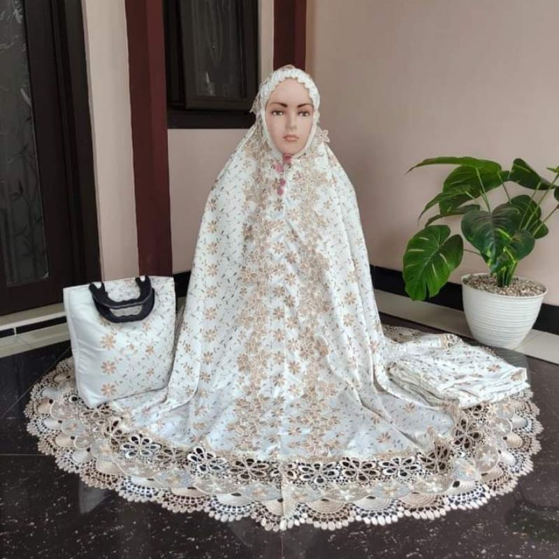 Jual MUKENAH MUKENA MUKNA TELEKUNG RUKUH JUMBO DEWASA BORDIR SUTRA ...