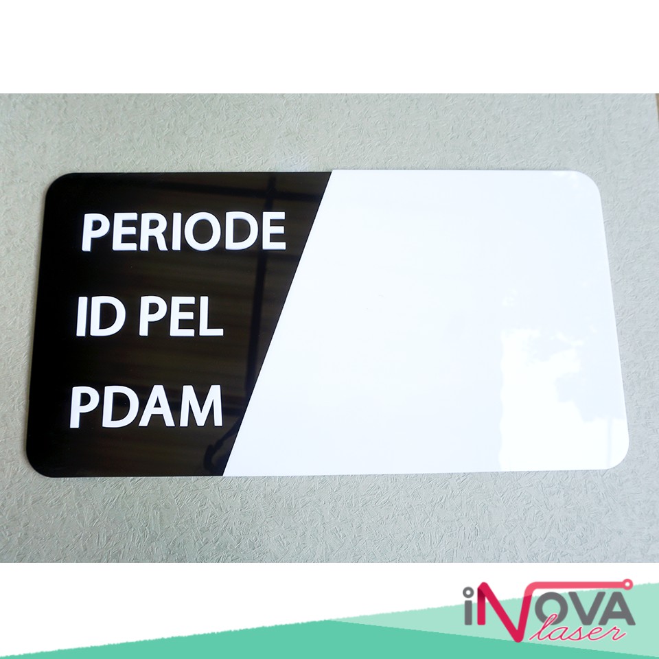 Jual Papan Stand Meter Nomor Pelanggan PDAM Akrilik Acrylic Minimalis ...