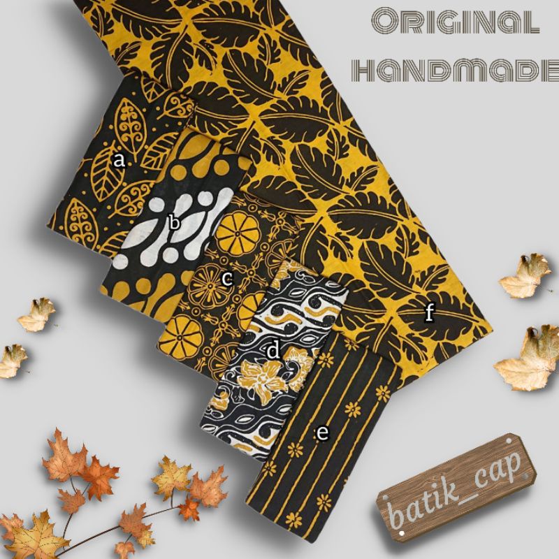 Jual KAIN BATIK CAP GARUTAN WARNA KUNING HITAM KAIN BATIK HALUS KAIN ...
