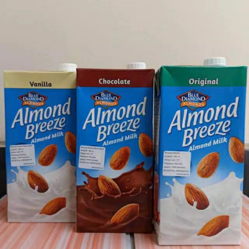 Jual Susu Almond Breeze 180 All Varian | Blue Diamond | Original Vanilla Chocolate Latte ...