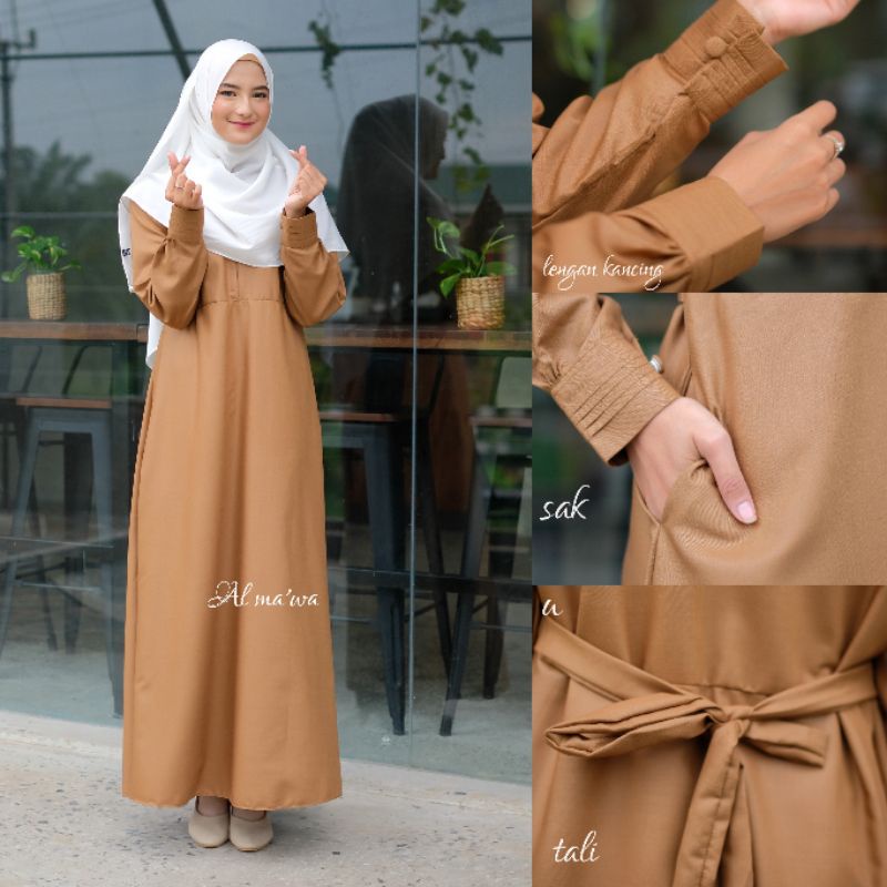 Jual Gamis toyobo dinas khaki/ pns /pdh/pemda (JASMINE) | Shopee Indonesia
