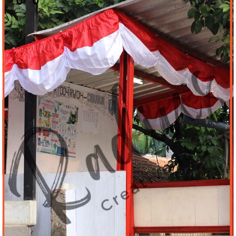 Jual umbul umbul bendera rempel renda merah putih garuda | Shopee Indonesia