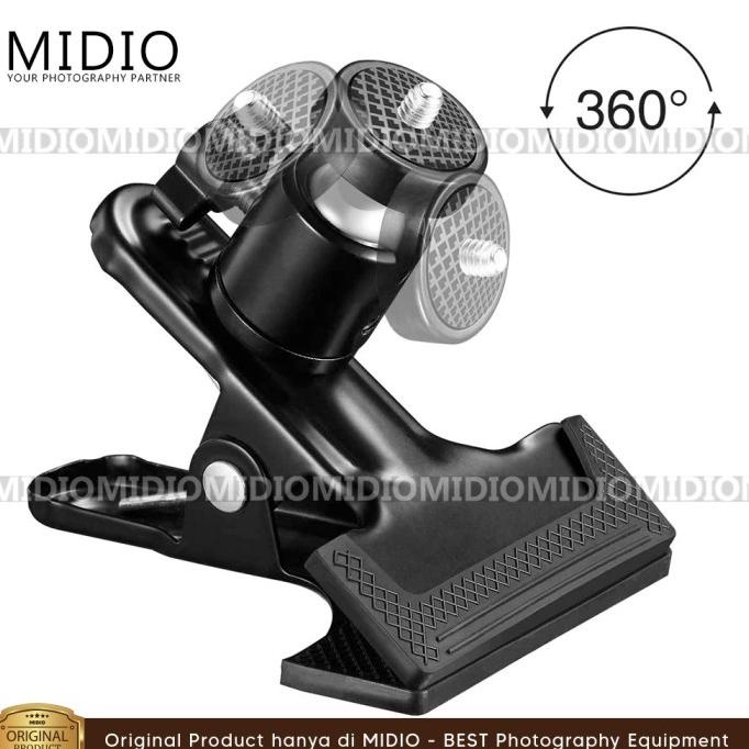 Jual Midio Penjepit Besi Aluminium Spigot Plus Ringlight Lampu Zoom ...