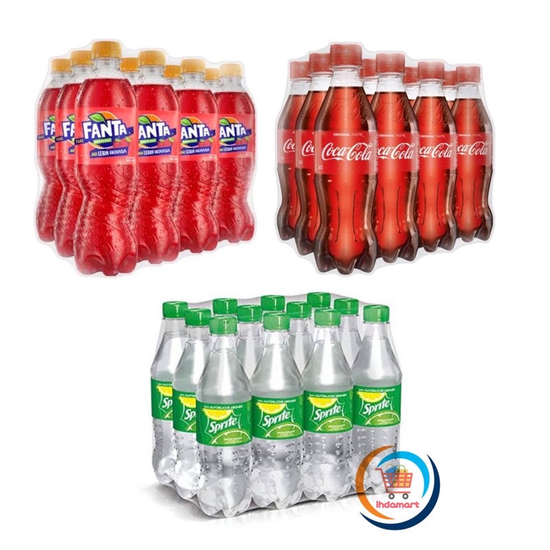 Jual 1 Dus Isi 12 pcs Coca Cola / Fanta / Sprite 390 ml | Shopee Indonesia