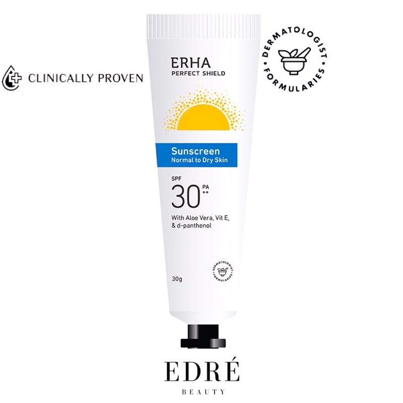Jual ERHA Perfect Shield Normal to Dry Skin SPF30/PA++ 30gr - Sunscreen Wajah Kulit Normal ...