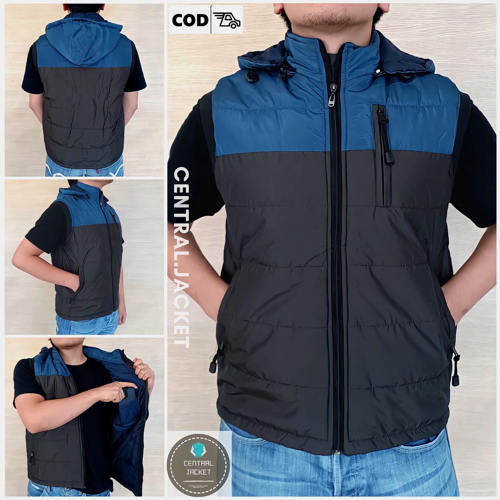 Jual ROMPI PARASUT PRIA HOODIE - VEST HOODIE PREMIUM - CENTRAL JACKET ...