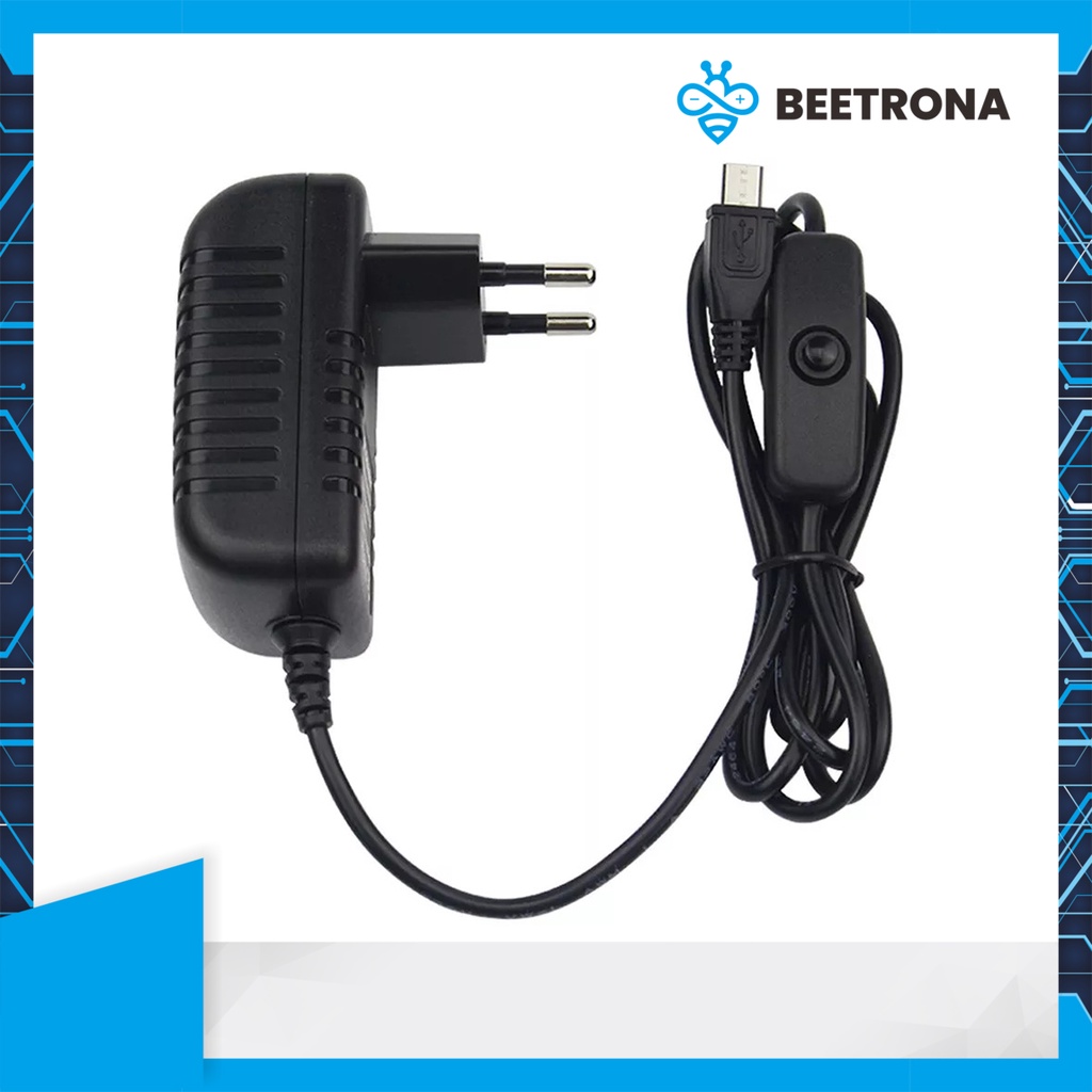 Jual Adaptor Power Supply 5V 3A Raspberry Pi 3 B+ Mico USB dengan ...