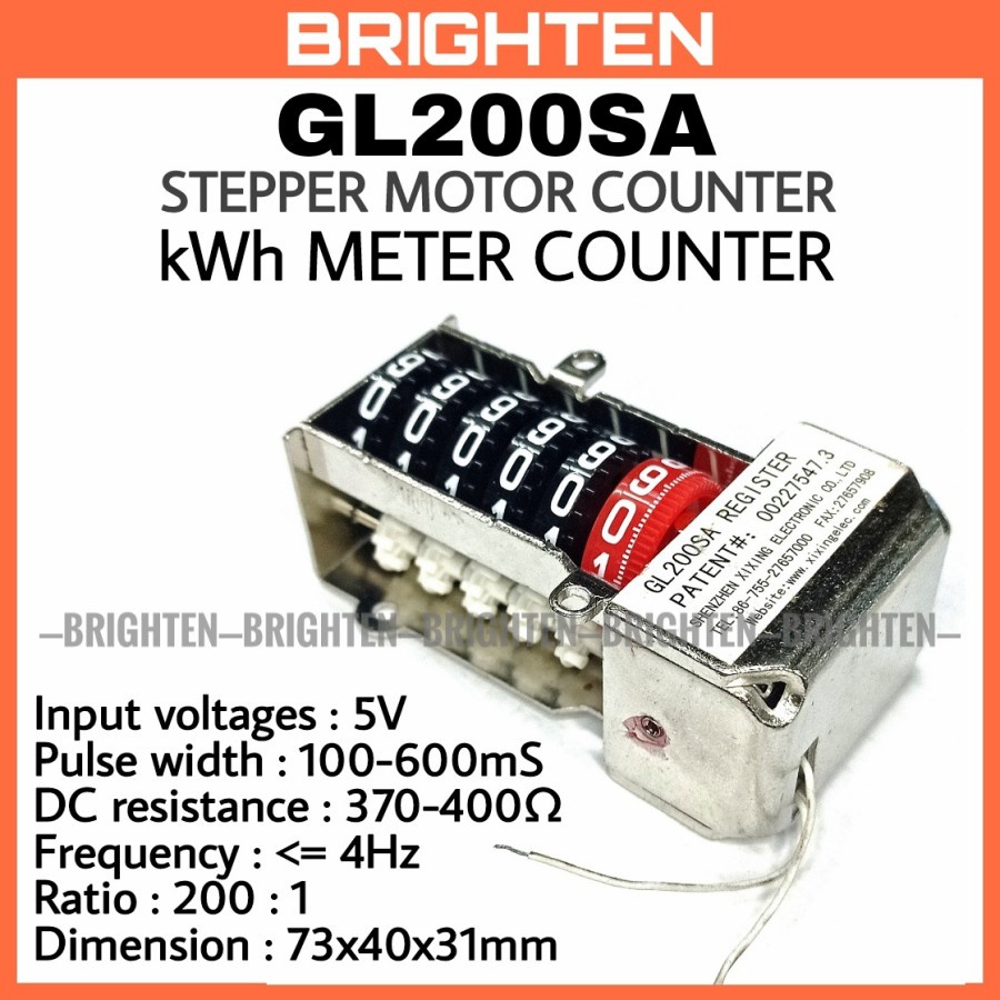 Jual GL200SA Stepper Motor Counter kWh Meter Counter Analog 5V | Shopee ...
