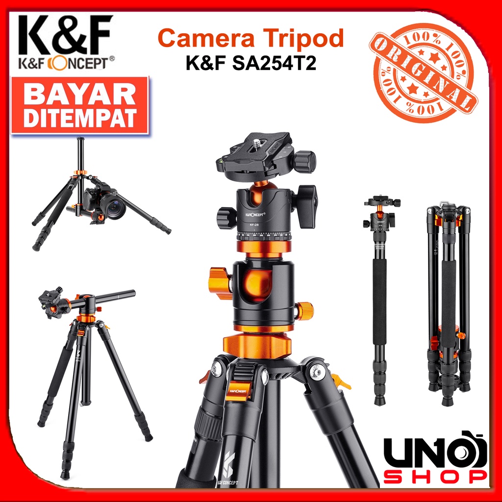 Jual K&F Concept SA254T2 Tripod Kamera With Ballhead and Detachable ...