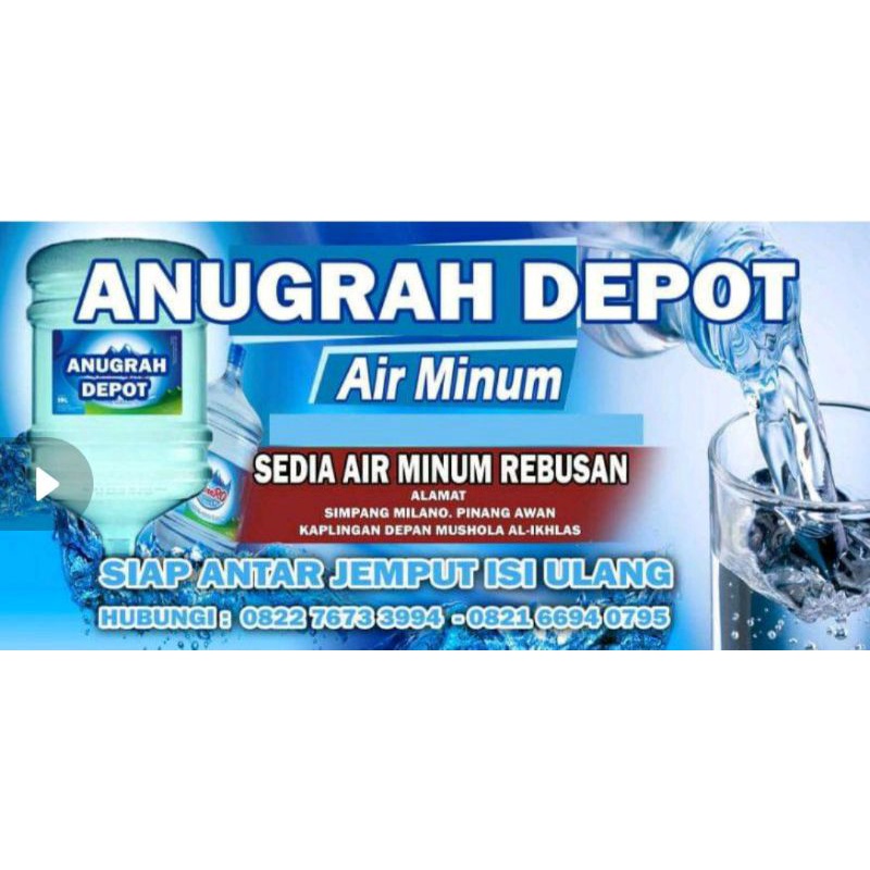 Jual stiker galon plus Laminasi uk.15x9cm (100pcs) free desain | Shopee ...