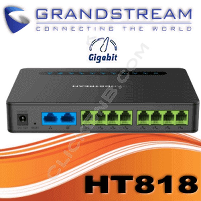 Jual Grandstream HT818 - 8FXS VoIP Analog Gateway with Gigabit NAT ...