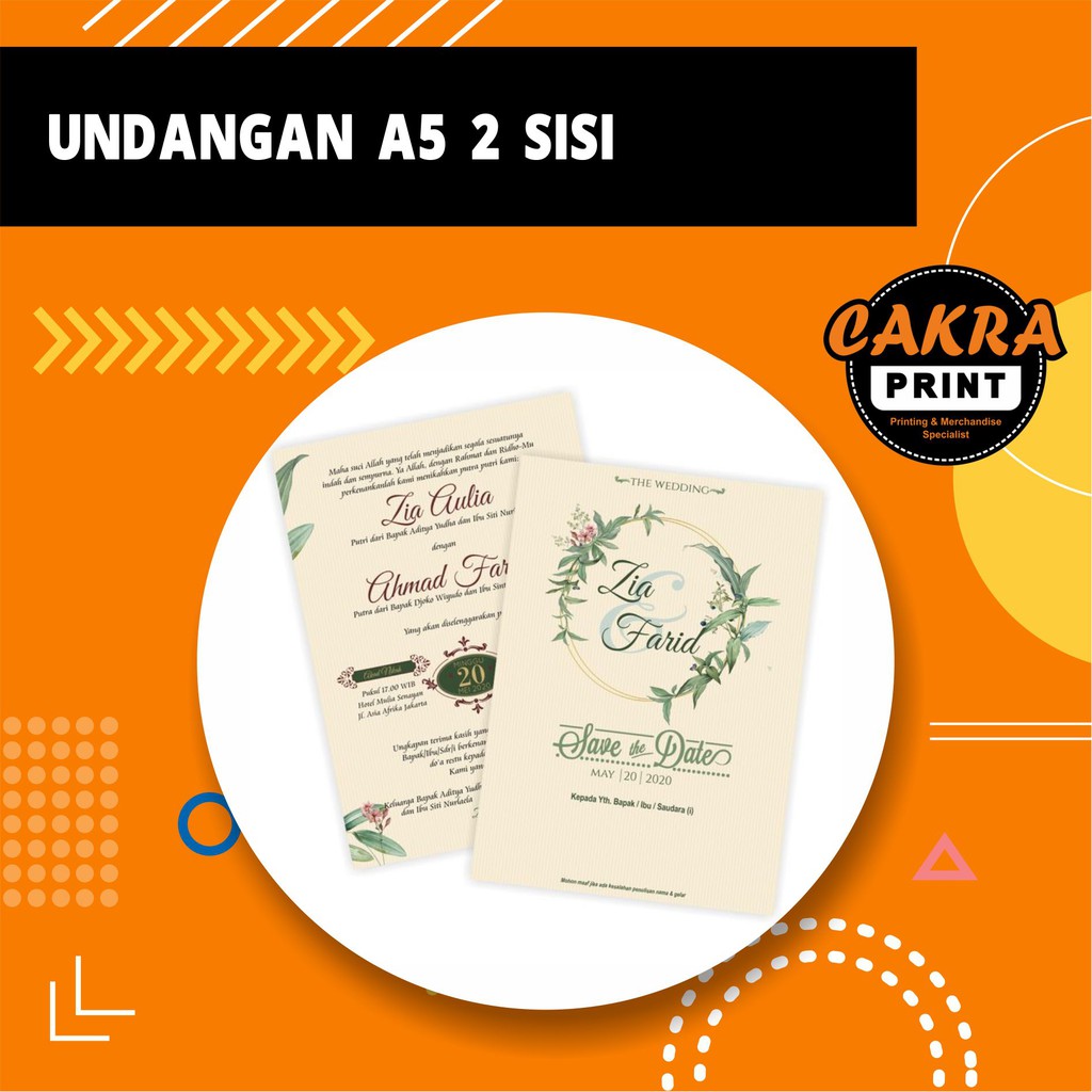 Jual Cetak Undangan Murah Ukuran A5 | Shopee Indonesia