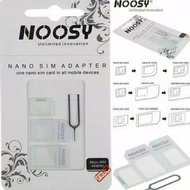 Jual Adapter Sim Card Noosy / Adapter Kartu Sim Nano Micro | Shopee ...