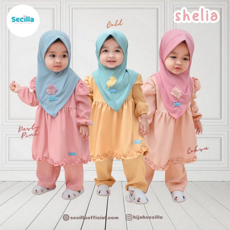 Jual Readystock‼️SHELIA ONE SET HIJAB ORIGINAL BY SECILLA | Shopee ...
