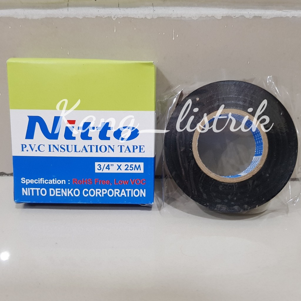 Jual NITTO ISOLASI LISTRIK ORIGINAL / ISOLASI NITO 3/4" x 25M | Shopee ...