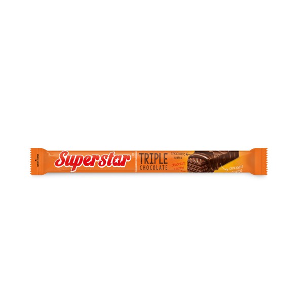 Jual SUPERSTAR WAFER TRIPLE CHOCOLATE SNACK MAKANAN RINGAN BISKUIT KRIM ...