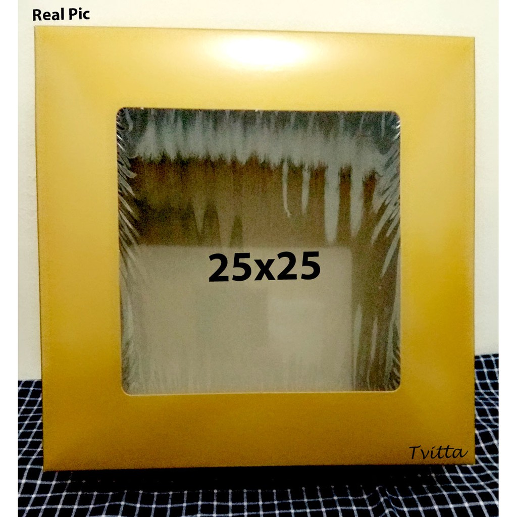 Jual Box Dus Mika Emas Kotak 25x25 (Minimal 5 pcs) | Shopee Indonesia