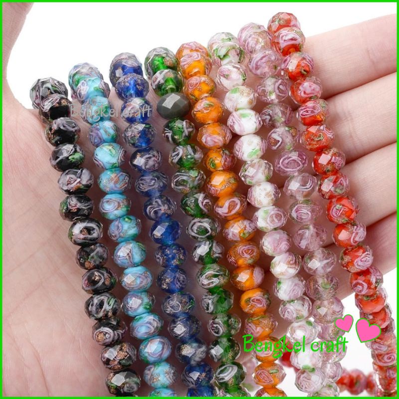 Jual Manik Manik Kristal Ceko Bunga Kristal Ceko murano Membuat gelang ...